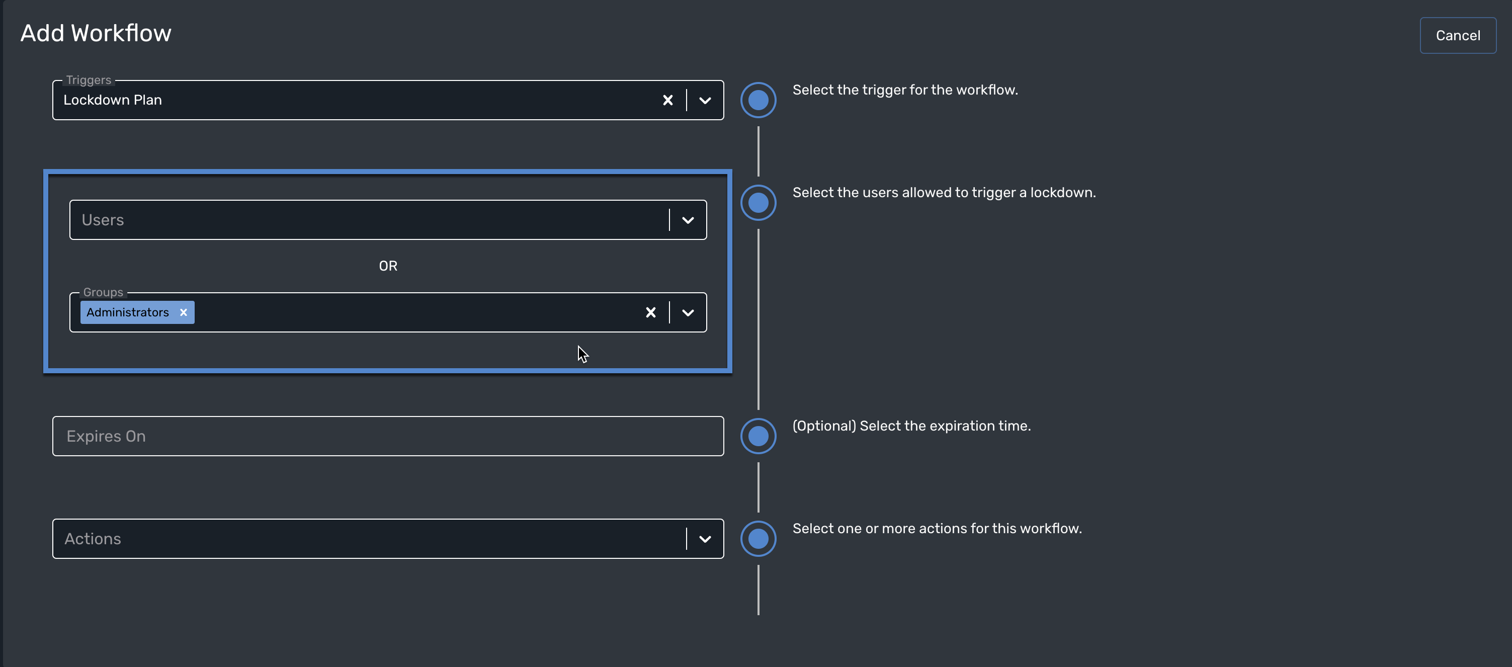 Configuring and using Lockdown Plans – Anavio