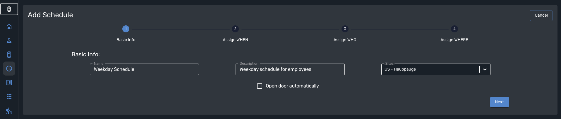 Adding Schedules – Anavio