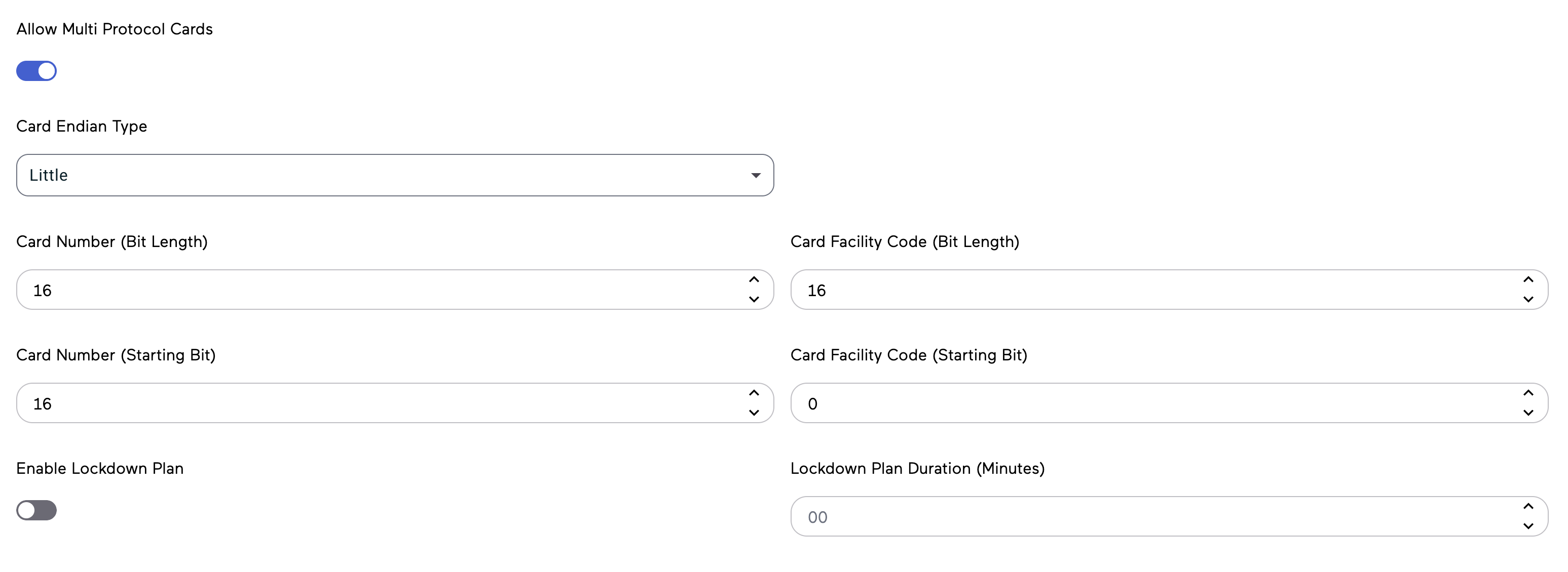 Setting global card configuration – Anavio